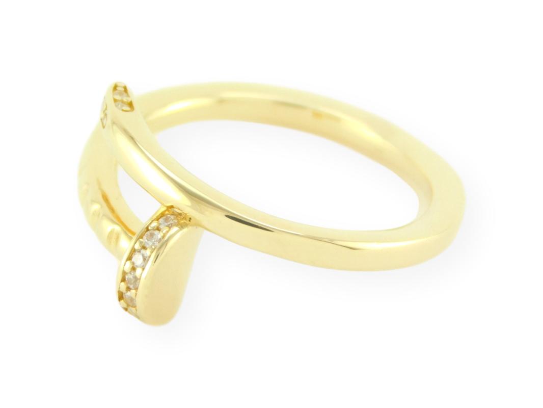 Bague clou en or jaune 10k - Bijouterie Hidous